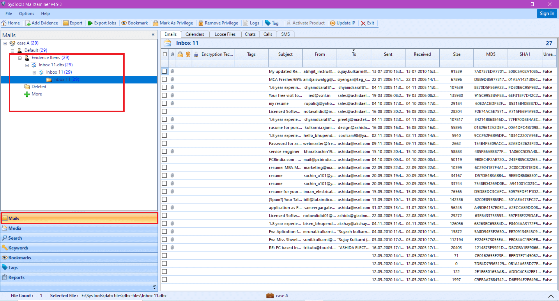 Outlook Express Email Forensics – Analyze DBX Mail Header