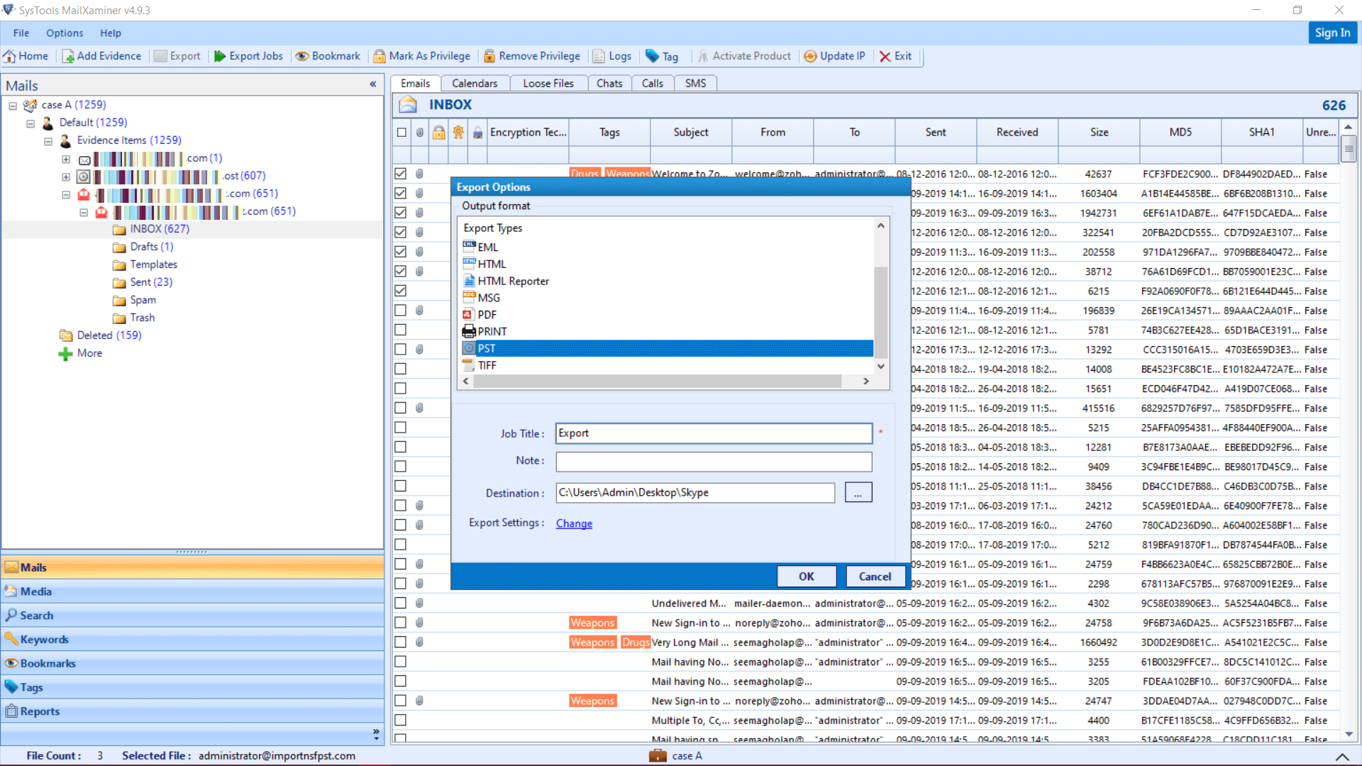 Zoho Mail Forensics - Analysis of Email Header & Mailbox Database