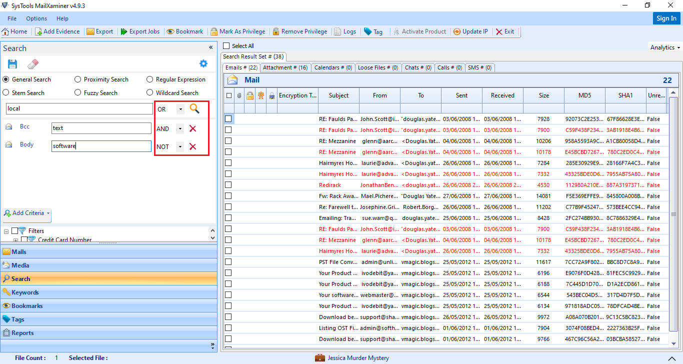 Systematic Collection & Analysis of Data - Different Search Options