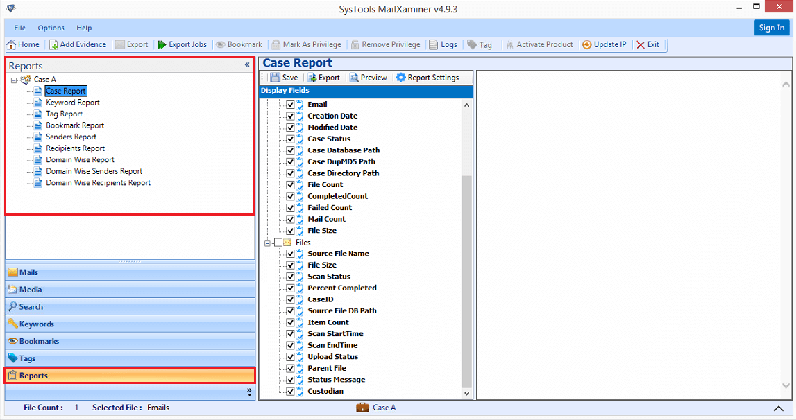 Creating Bookmarks & Reports - Save Forensic Case Reports
