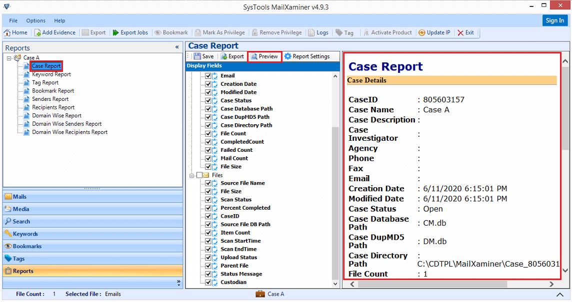 Creating Bookmarks & Reports - Save Forensic Case Reports