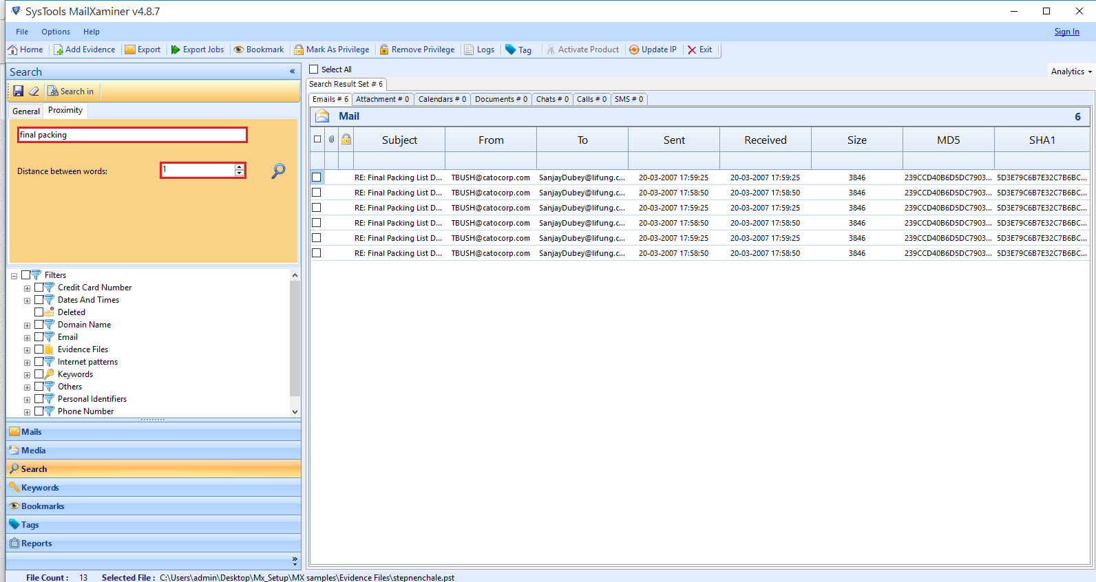 Proximity, Fuzzy & Stem Search Methods In Digital Forensics