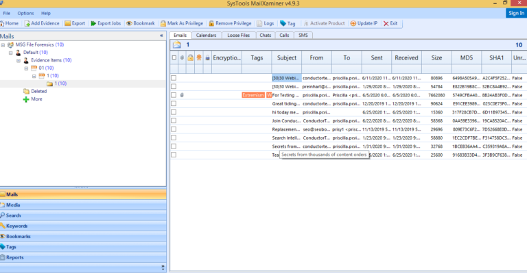 MSG File Analysis - Examine MSG Files Without Outlook with MailXaminer