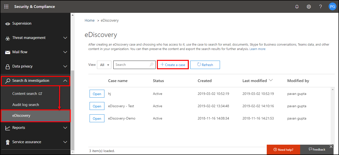 eDiscovery Search in Office 365 Mailbox for Extract Evidence