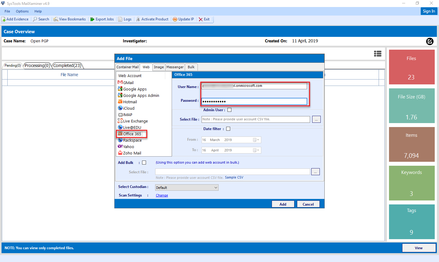 eDiscovery Search in Office 365 Mailbox for Extract Evidence