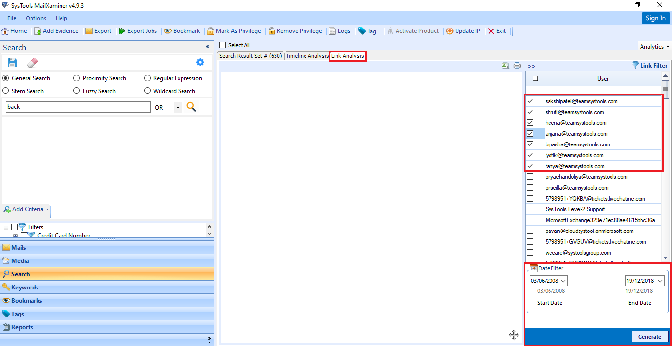 Forensic Data Analytics - Word Cloud, Link, Timeline, & Entity Analysis