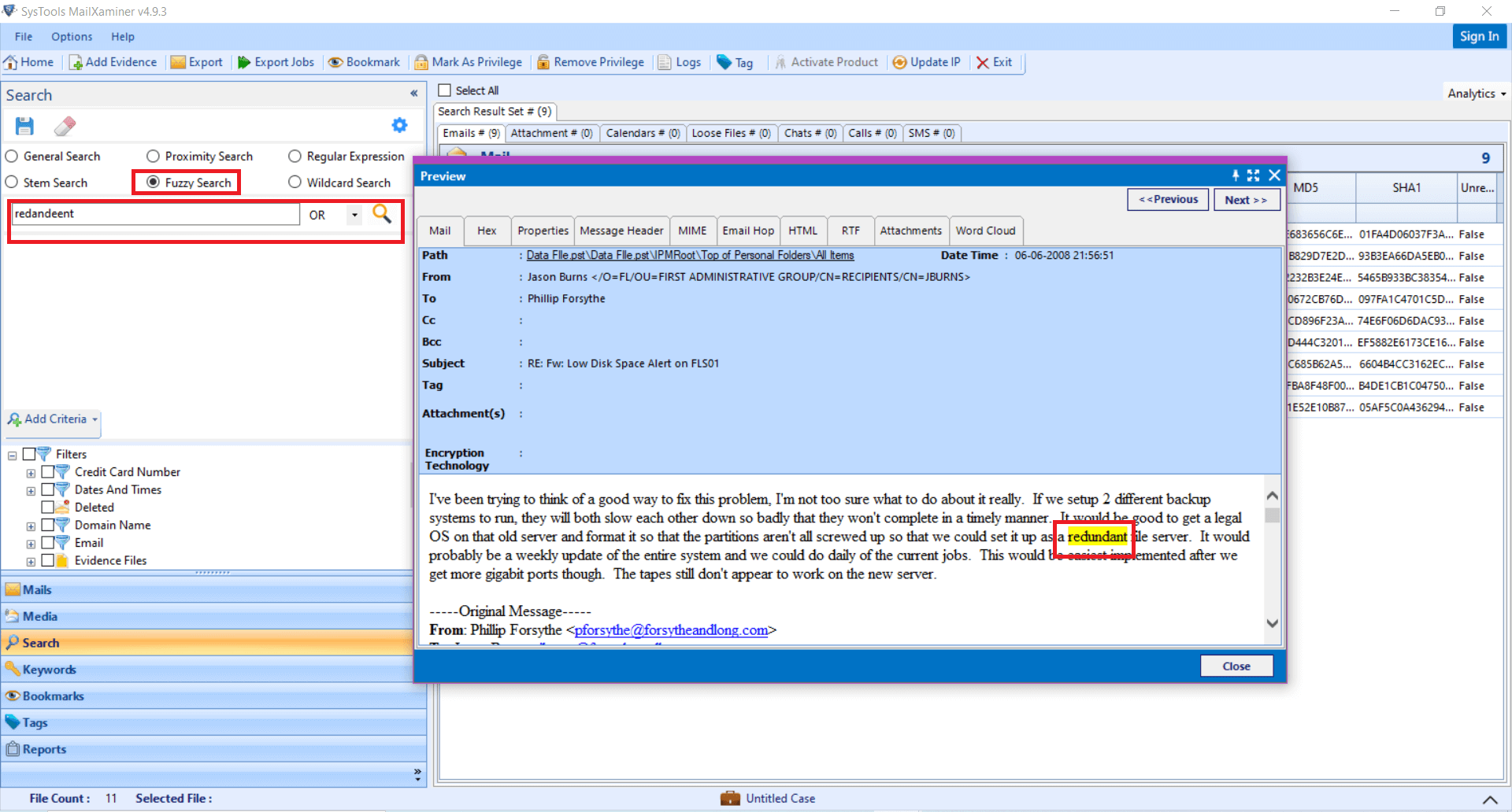 Search Options - Best 6 Search Features for Precise Email Investigation