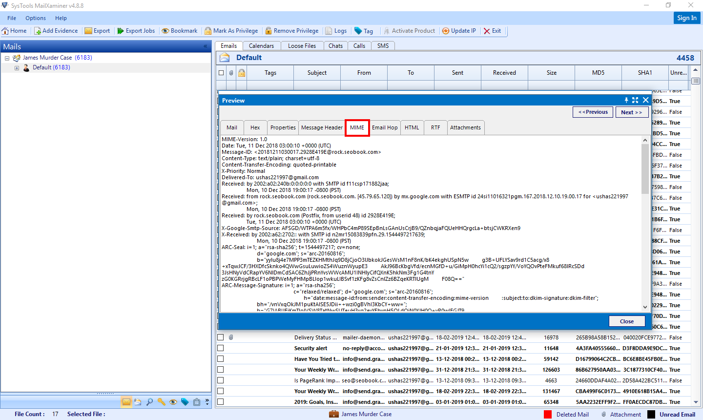 Spam Email Analysis Tool to Inspect & Analyze Spam Email Headers
