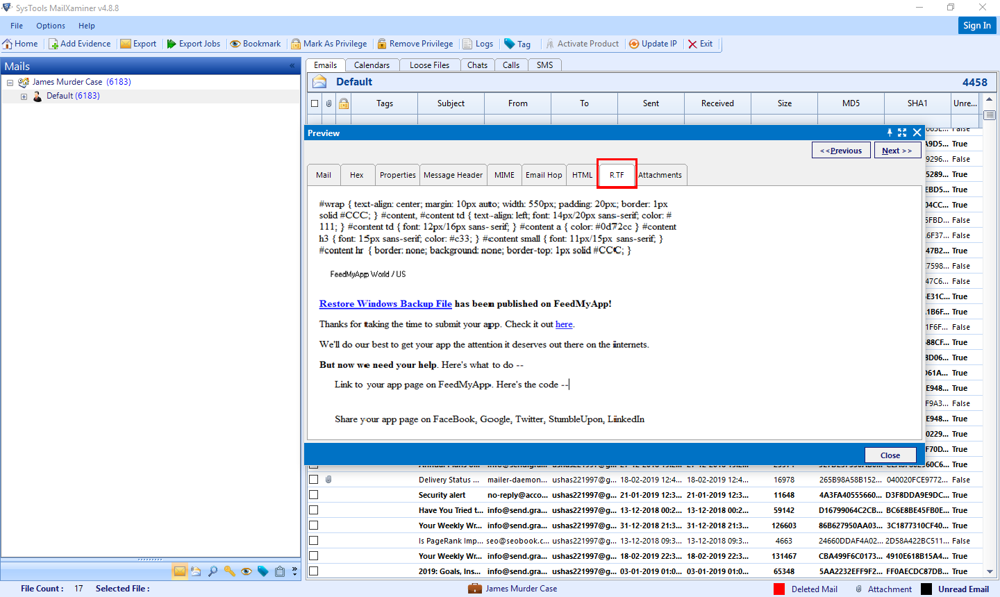 Spam Email Analysis Tool to Inspect & Analyze Spam Email Headers